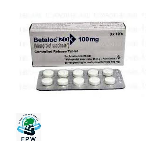 Betaloc Zok 100mg Tablets | Metoprolol Succinate - Fareed Pharmacy