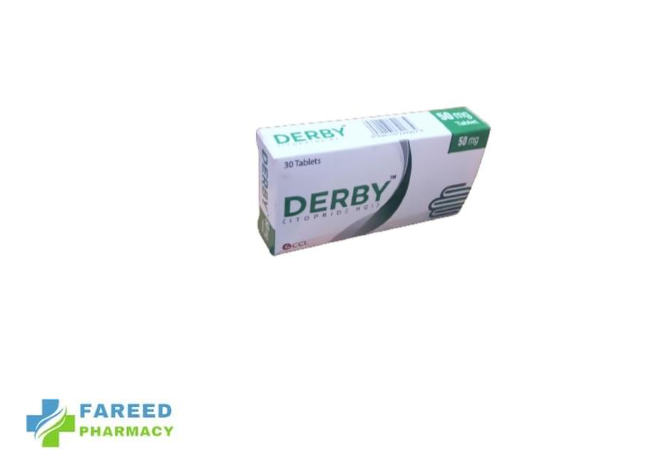 DERBY 50mg Tablets | Itopride Hydrochloride - Fareed Pharmacy