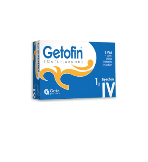 Getofin 1g iv Injection | Ceftriaxone - Fareed Pharmacy