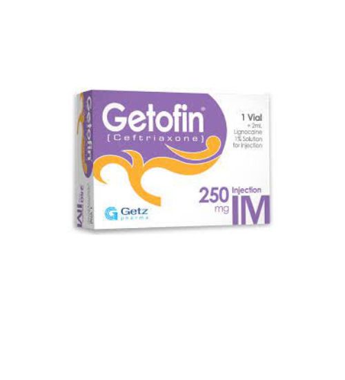 Getofin 250 mg im Injection | Ceftriaxone - Fareed Pharmacy