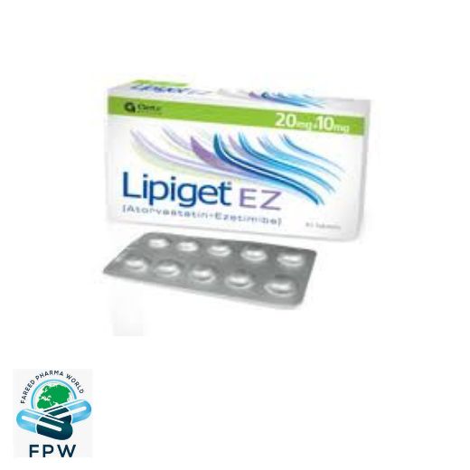 Lipiget EZ 20+10 Tablets | Atorvastatin|Ezetimibe - Fareed Pharmacy