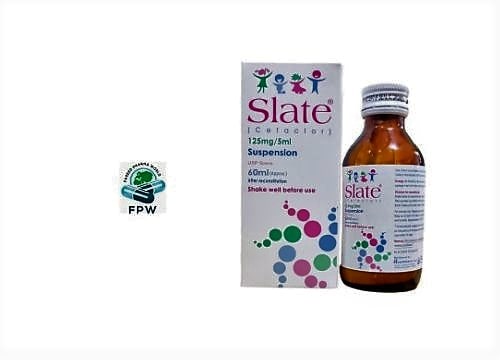 Slate 125 mg Syrup | Cefaclor | Dosage | Uses - Fareed Pharmacy