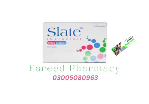 Slate 500 mg Capsules | Cefaclor | Dosage | Uses - Fareed Pharmacy