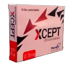 Xcept 2.5mg tablets | Rivaroxaban - Fareed Pharmacy